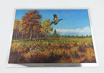 Vintage David Maass Thundering Flight Watchful Feeders Foil Etch Two P ...